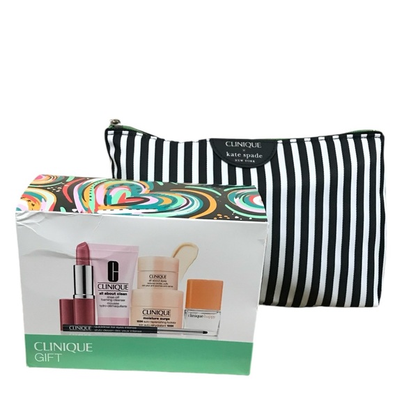 Clinique | Bags | 7pc Clinique X Kate Spade Ny Gift Set Wcosmetic Bag ...